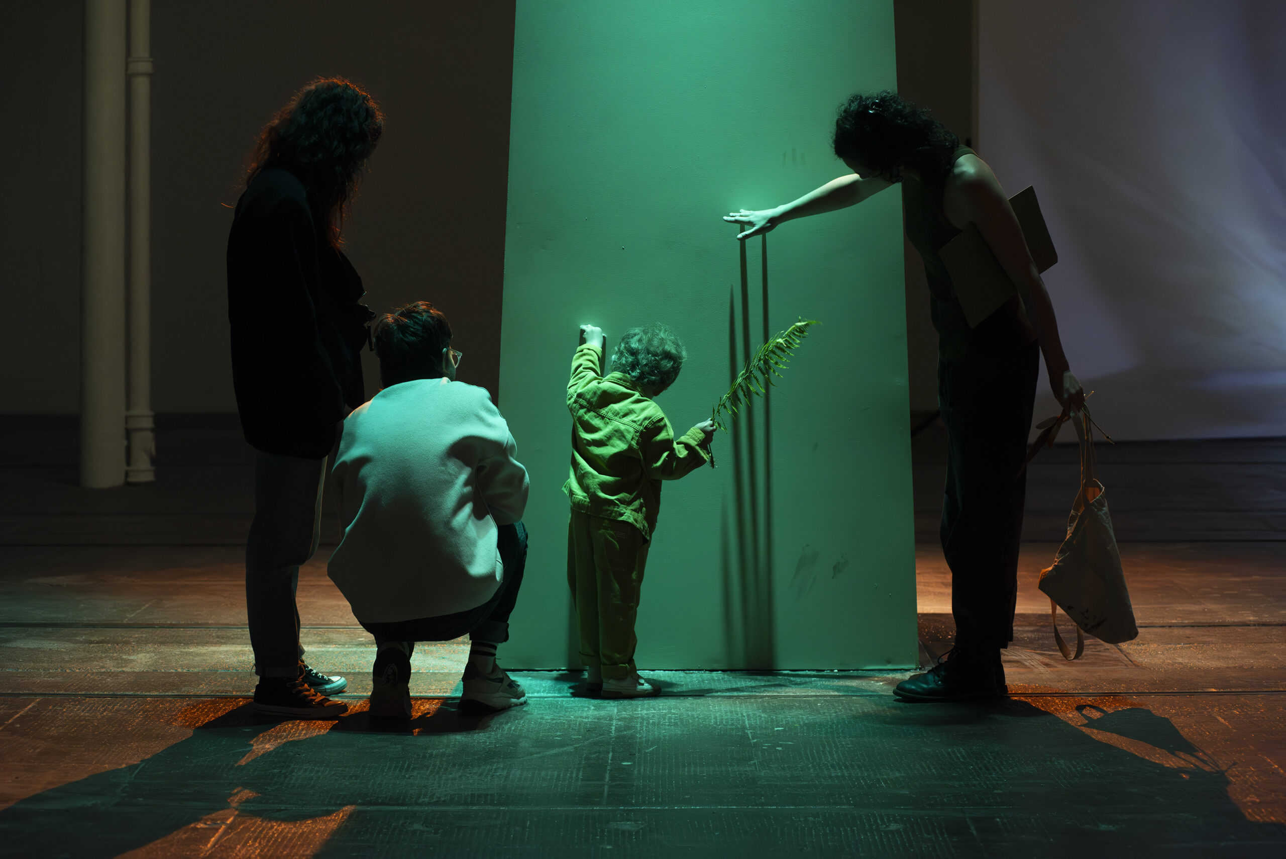 Artist Jemima Thewes with an interactive workshop at Glasgow Tramway as ...